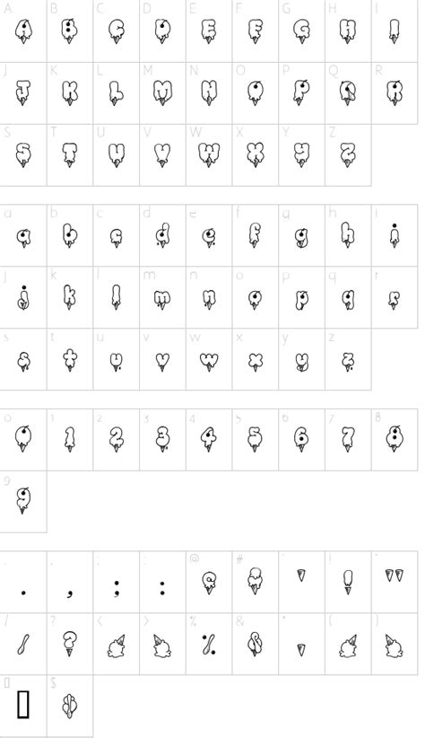 Ck Ice Cream Cone Font Details