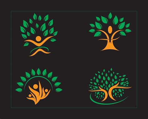 Premium Vector Vector Abstract Tree Logo And Roots Logo Leaf Design