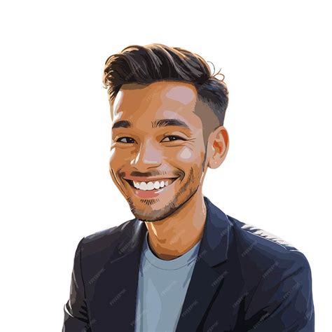 Premium Vector Vector Of A Man Smiling