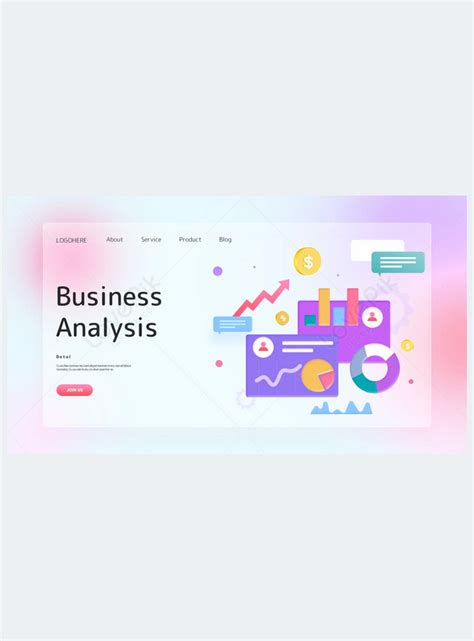 비즈니스 분석 데이터 분석 방문 페이지 Ui 웹 Ui 포스터 이미지 사진 469140456 무료 다운로드