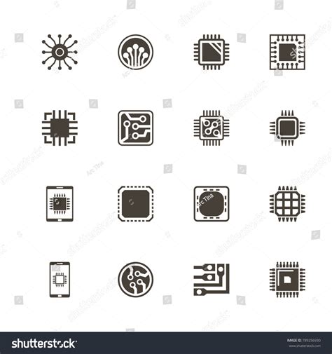 Electronics Icons Perfect Pictogram On White Stock Vector Royalty Free