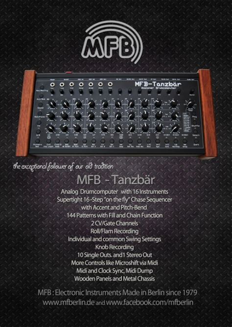The Mfb Tanzbär Drumcomputer Synthtopia