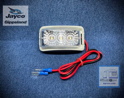 Coast Front Led Marker Light Clear Lens White Base Jayco Gippsland