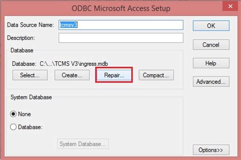 Resolve Failed To Initialize Database Error Message In TCMS V3