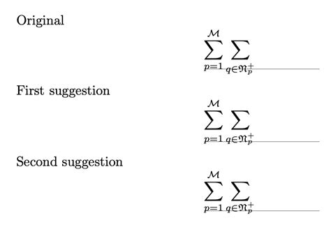 Math Mode Adjusting The Vertical Position Of The Limits Of A Sum