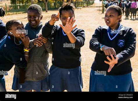 Johannesburg South Africa June 19 2014 Diverse African High School
