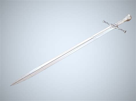 Oathkeeper Sword Lowpoly Game Model 3d Model 19 3ds Fbx Max Obj