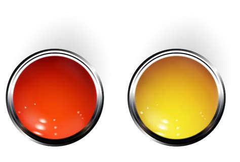 Premium Vector Vector Glossy Buttons Realistic Shiny Button With Metallic Elements Vector