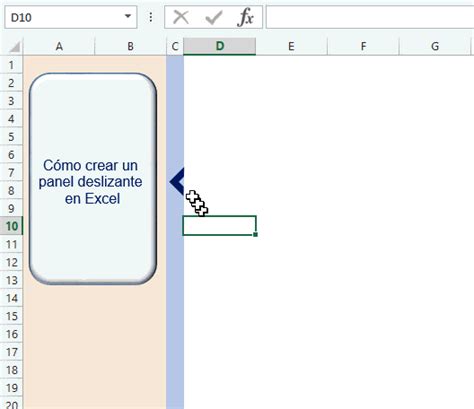 El sabio de Excel Cómo crear un panel deslizante en Excel