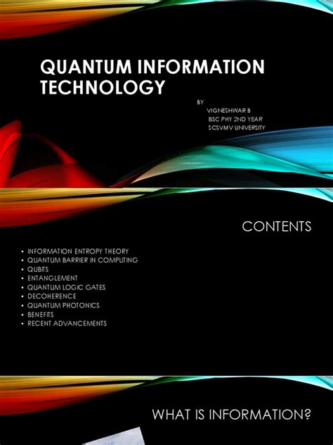 Quantum Information Technology Pdf Quantum Computing Quantum