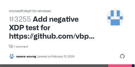 Add Negative Xdp Test For Vbpfebpf Verifierissues