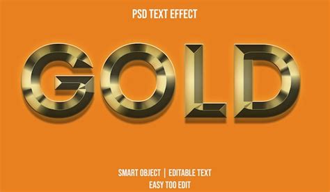 편집 가능한 금색 텍스트 효과 프리미엄 Psd 파일