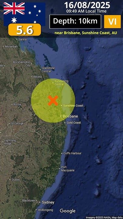 M 56 Queensland Australia Earthquake 16082025 Shorts Youtube