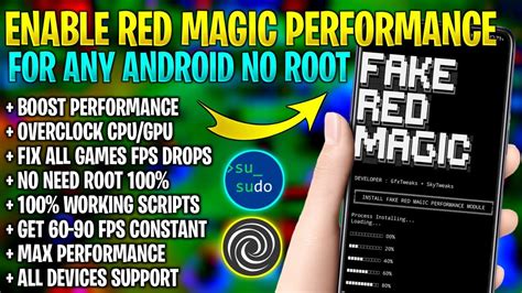 Enable Red Magic Performance No Root New Red Magic Module Boost Fps And Fix Lag No Root