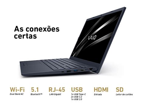 Notebook VAIO FE15 Intel Core i3 11ª gen Windows 11 Home 8GB RAM 256GB SSD Tela 15 6 Polegadas