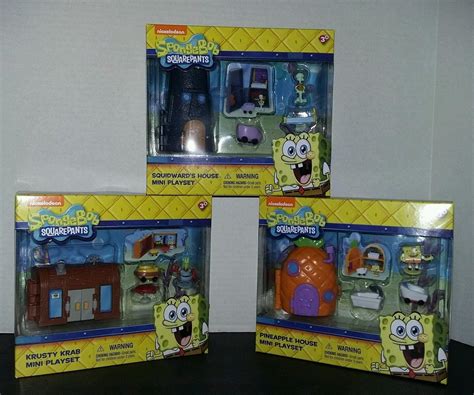 Spongebob Squarepants Mini Playsets Nickelodeon Krusty Krab Pineapple Squidward 1875107205