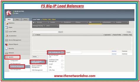 f5 load balancer upgrade the ssl certificate the network dna