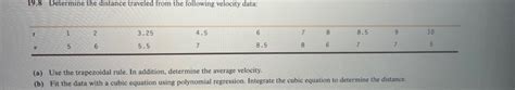 Solved 19 8 Determine The Distance Traveled From The Chegg