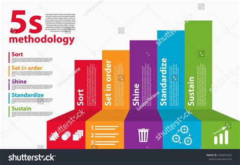 Workplace Organization 5s Methodology Sort Set Stock Vector Royalty