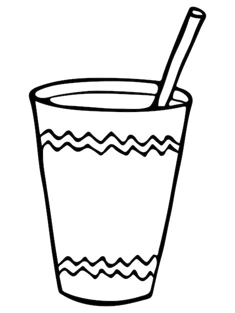 Premium Vector Cute Cup Of Water Juice Or Soda Glass Illustration