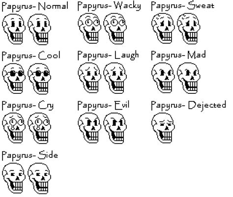 Custom Papyrus Talk Sprites By Flambeworm370 On Deviantart