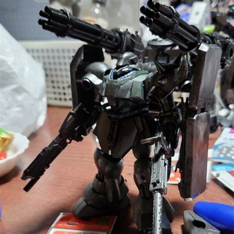 重り仕込んで背部ガトリングの重さを和らげる｜塗装狂主任さんの制作中の投稿｜gunsta（ガンスタ）
