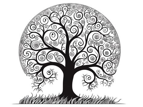 Joyful Tree Of Life Coloring Page