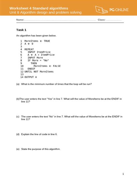 T4 Worksheet 4 (1) | PDF | Algorithms | Control Flow
