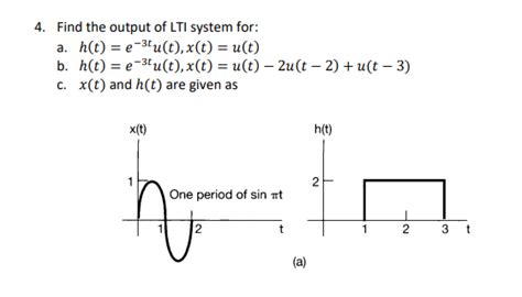 Solved Find The Output Of Lti System For A Chegg