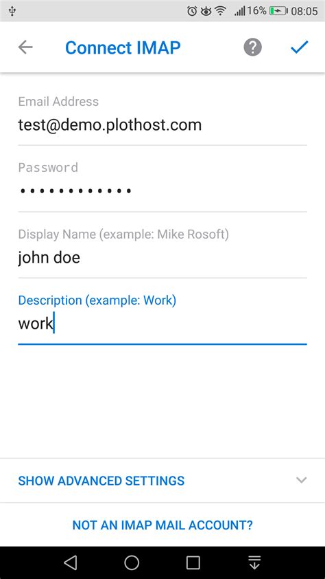How To Set Up An Imap Account In Microsoft Outlook For Android Plothost