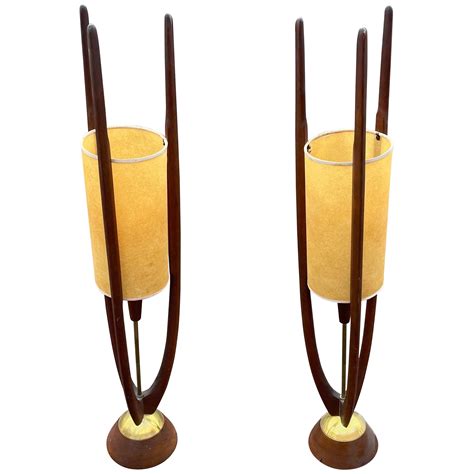 Mid Century Modern Danish Style Teak Wood Floor Lamp At 1stdibs