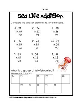Addition With Regrouping Packet By Craft English Tutoring TpT