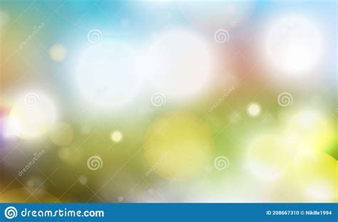 Beautiful Bokeh Circles Abstract Background Stock Illustration