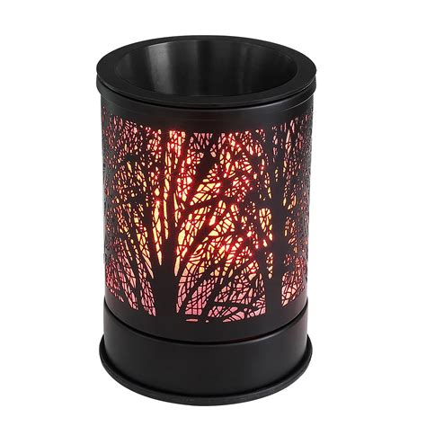 Wax Melts Warmer White Metal Forest Design Fragrance Oil Warmer Lamp