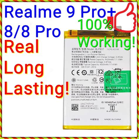 60w Dart Charge New Ori Long Lasting Stable Battery Blp837 For Realme