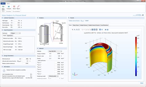 Designing An App To Analyze Stress In A Pressure Vessel Comsol Blog