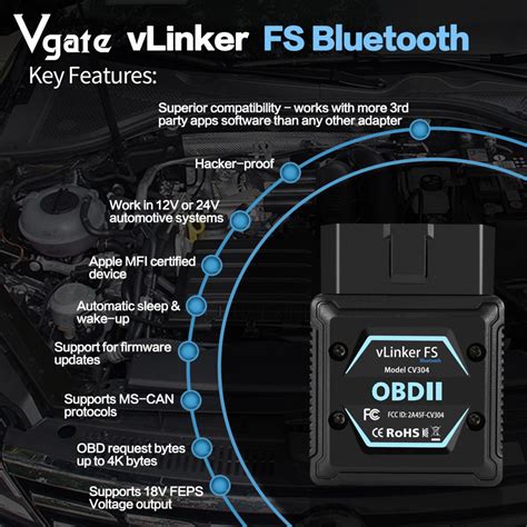 vgate vlinker fs bluetooth obd2 adapter reliable diagnostics