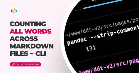 Counting All Words Across Markdown Files ~ Cli