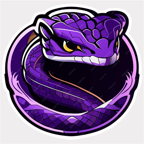Premium Vector Amethystine Scrub Python Sticker Illustration