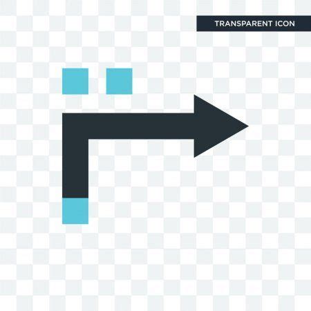Right Arrow Vector Icon Isolated On Transparent Background Righ