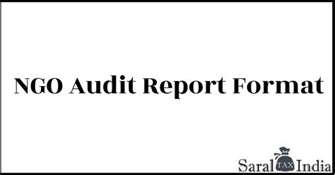 Audit Report Format For Ngo