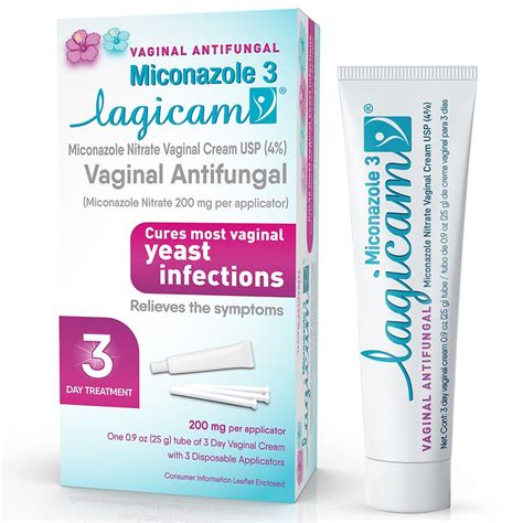 Lagicam 3 Day Vaginal Antifungal Miconazole Quick Yeast Infection