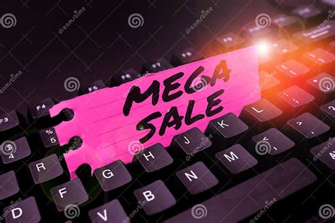 Writing Displaying Text Mega Sale Concept Meaning The Day Full Of