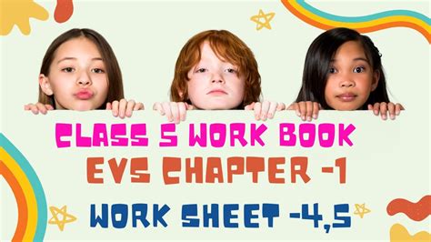 Class 5 Evs Lesson 1 Work Sheets 23 And Answers Youtube