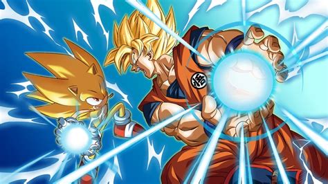 Son Goku Sonic The Hedgehog And Super Sonic Dragon Ball And 1 More Drawn By Jgokublack