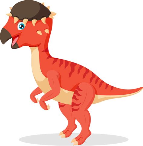 Cute Happy Pachycephalosaurus Dinosaur Cartoon Vector Art At Vecteezy