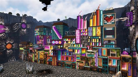 Cyberpunk City Minecraft Cyberpunk Street V1