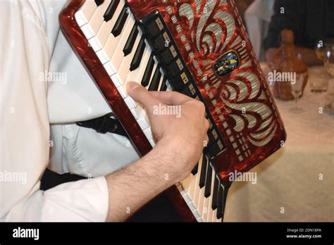 Playing The Accordion Stock Photo Alamy