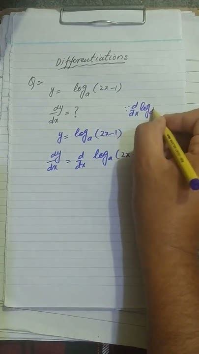 Derivative Of Logrithmic Function Differentiation Math Mathtrick