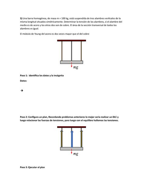 Ejercicio de fisica 2 hola Una barra homogénea de masa m 100 kg